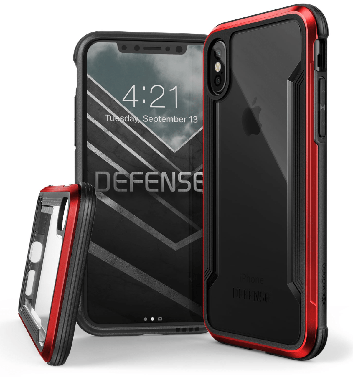 DEFENSE CLEAR - IPHONE X / XS RED – Fone King