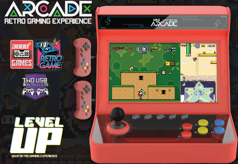 RAW TECHLABS Mini Arcade Retro Gaming Experience – Fone King