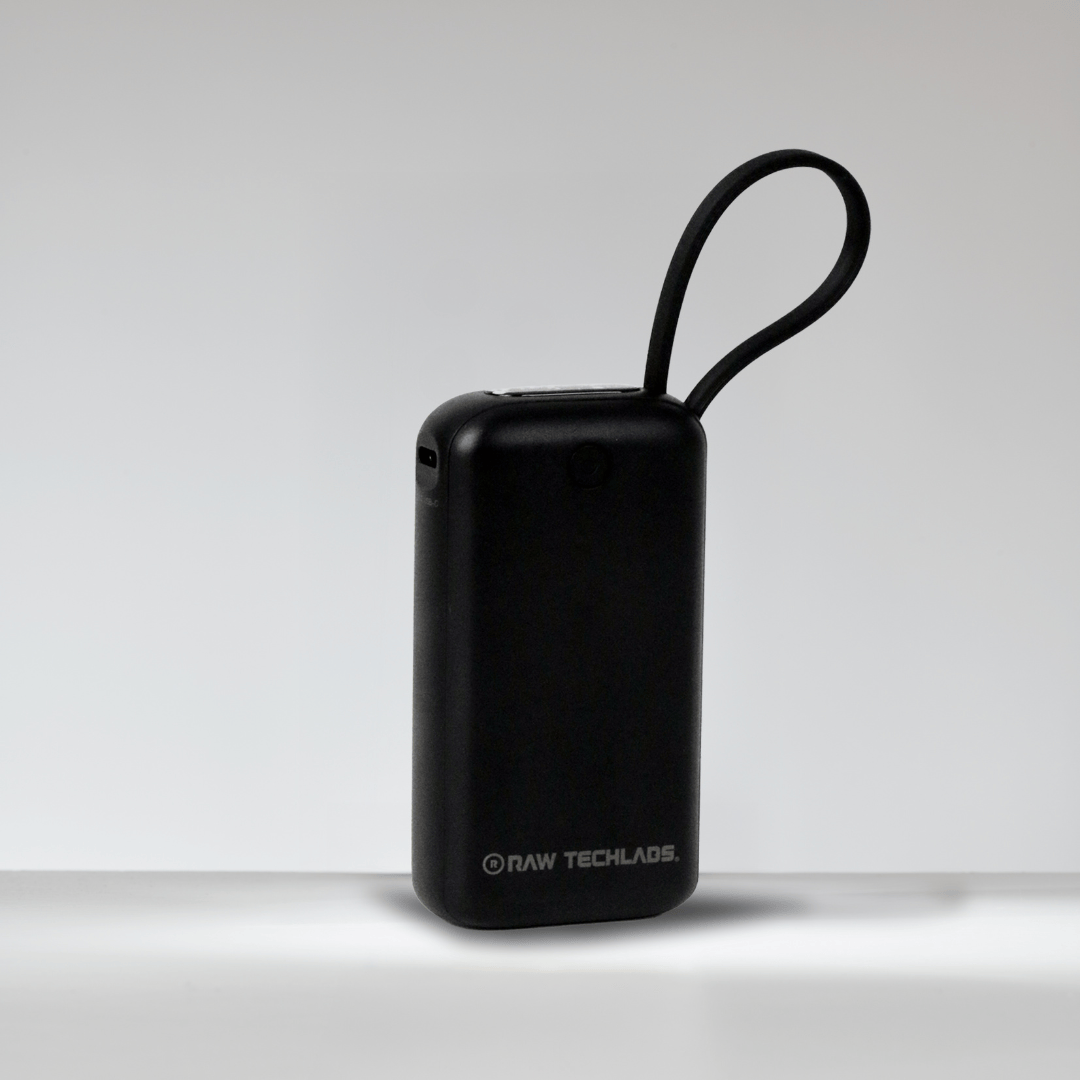 Raw Techlabs Power Bank with In-Built Cables – Fone King